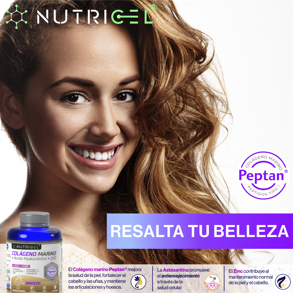 Colageno marino Peptan® con Acido hialurónico y Q10 – Nutricel